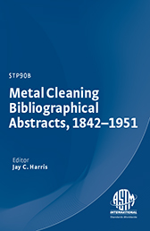 Front Matter | Metal Cleaning Bibliographical Abstracts 1842 – 1951 ...