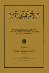 Rubber Evaluations With Instron Testing Machine*Contribution No. 193 ...