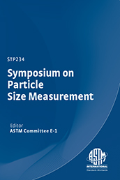 Front Matter | Symposium on Particle Size Measurement | Selected ...