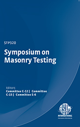 Symposium on Masonry Testing | Selected Technical Papers | ASTM ...