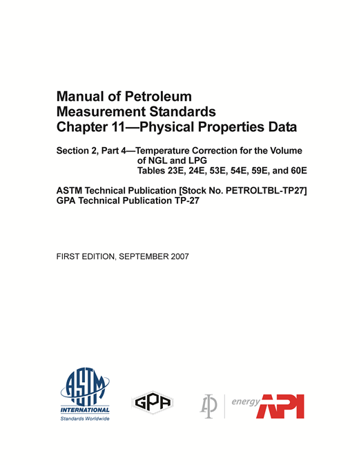 Front Matter | Manual of Petroleum Measurement Standards Chapter 11 ...