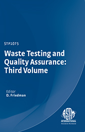 Waste Testing and Quality Assurance: Third Volume | Selected Technical ...