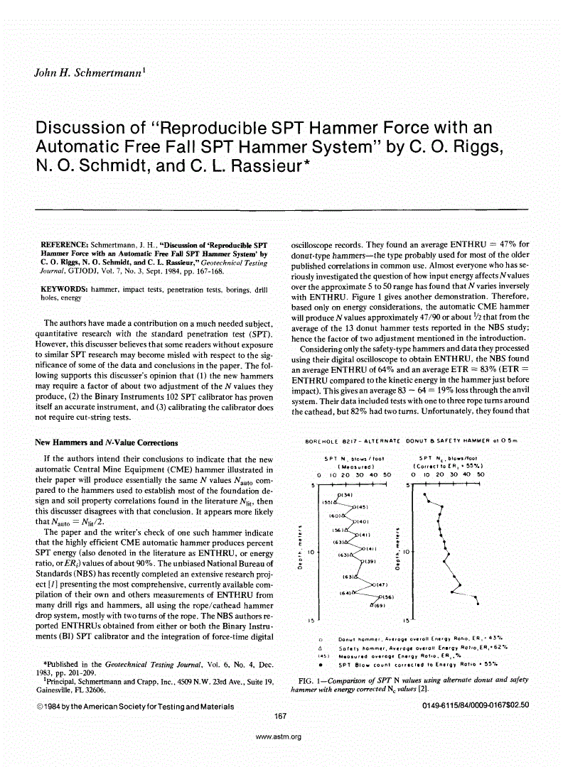 Discussion of “Reproducible SPT Hammer Force with an Automatic Free ...